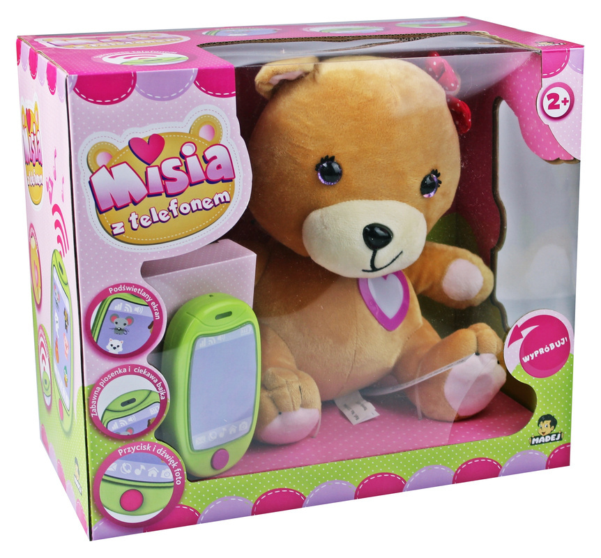 Misia z telefonem interaktywna maskotka miś - Mazak Marek Zaremba