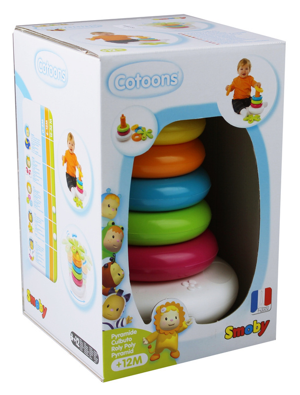 SMOBY Cotoons Piramidka z krążków dla malucha - Mazak Marek Zaremba